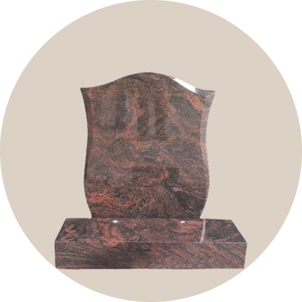 Indian Aurora Ogee Shape Bespoke Headstone | Stone Discover