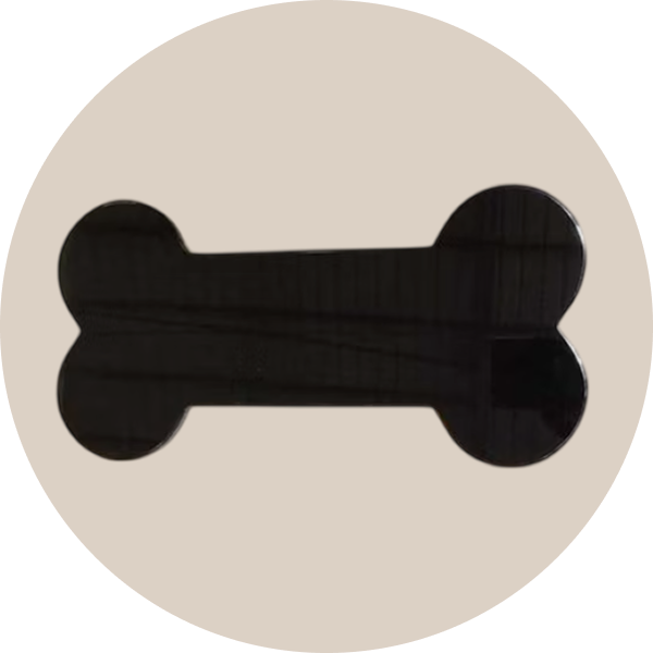 Black Granite Bone shape Pet Grave Marker | Stone Discover