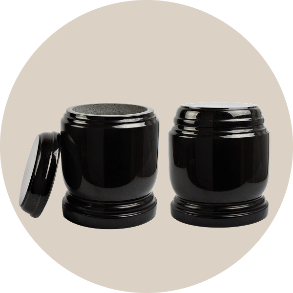 Black Granite Memorial Urns for Ashes | Stone Discover