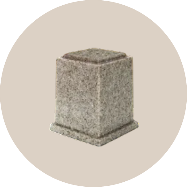 Small Rectangle Cultured Granite Memorial Urns | Stone Discover