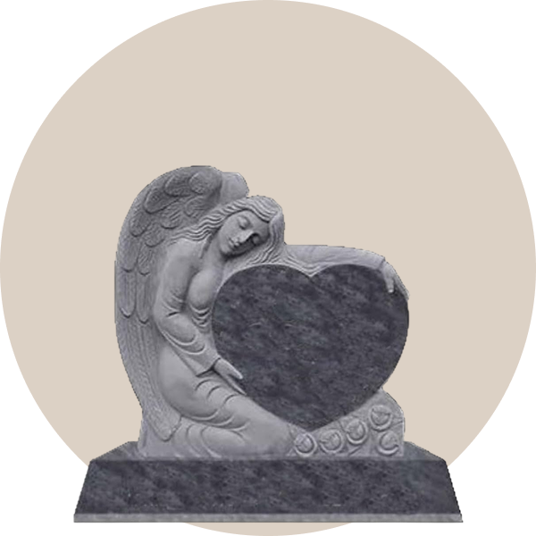 Bahama Blue Granite Angel Headstone Supplier to USA | Stone Discover