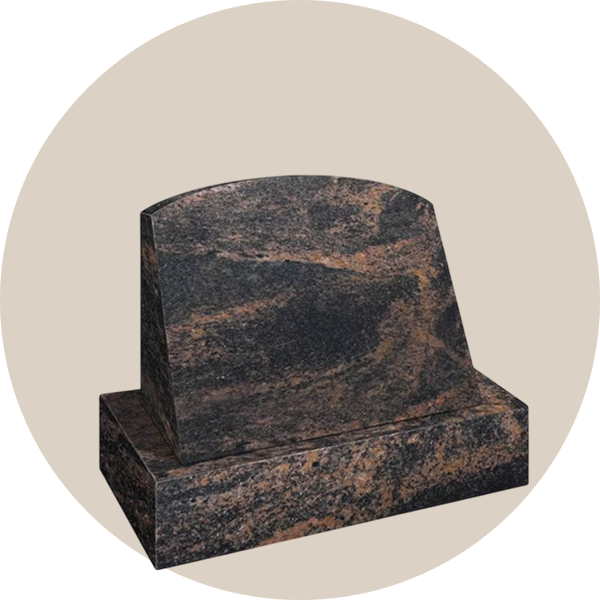 Himalayan Blue Single Slant Headstones | Stone Discover