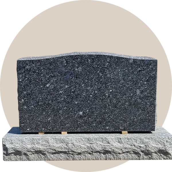 Blue Pearl Granite Double Upright Headstone Supplier | Stone Discover