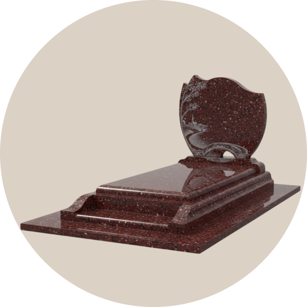 Red Granite Single Full Gravestone | Stone Discover