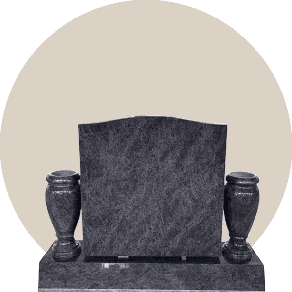 Bahama Blue Granite Single Upright Headstone Supplier | Stone Discover