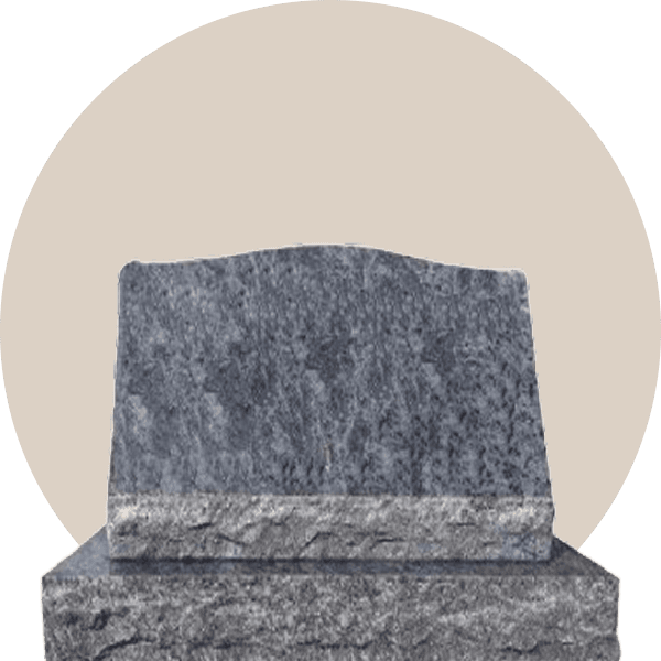 Bahama Blue Granite Single Slant Headstone | Stone Discover