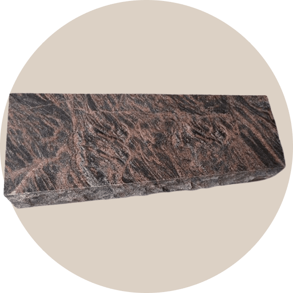 Indian Aurora Granite Double Flat Headstone | Stone Discover