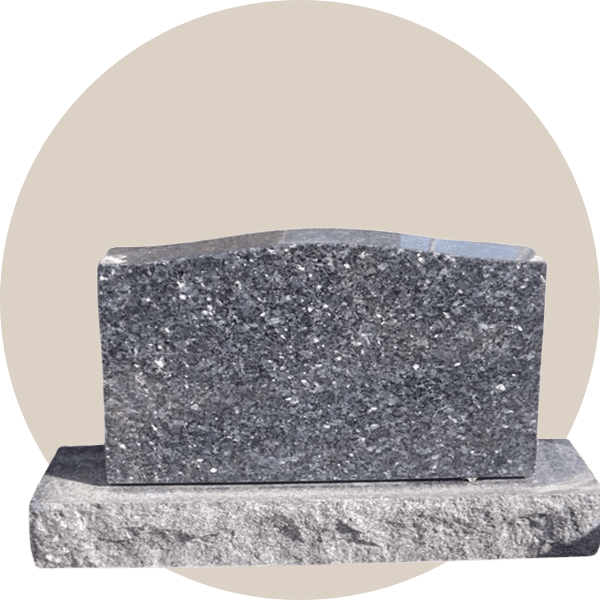 Blue Pearl Granite Double Upright Headstone | Stone Discover
