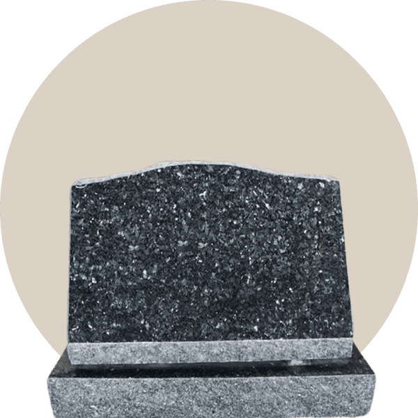 Blue Pearl Granite Single Slant Headstone Supplier | Stone Discover