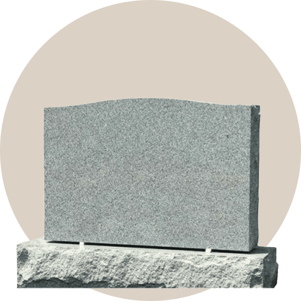 Grey Granite Double Upright Headstone | Stone Discover