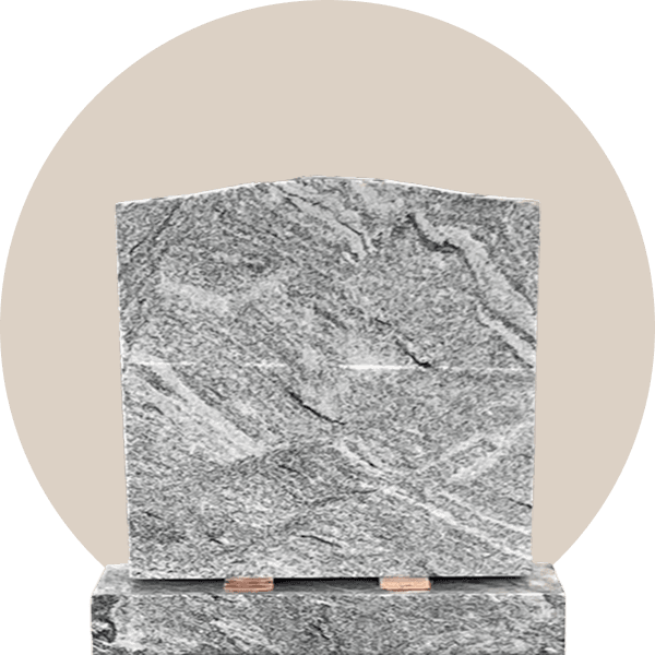 Viscon White Granite Single Upright Headstone Supplier | Stone Discover